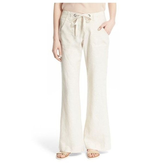 Joie | Pants & Jumpsuits | Joie Natural Irreplaceable Wide Leg Linen ...